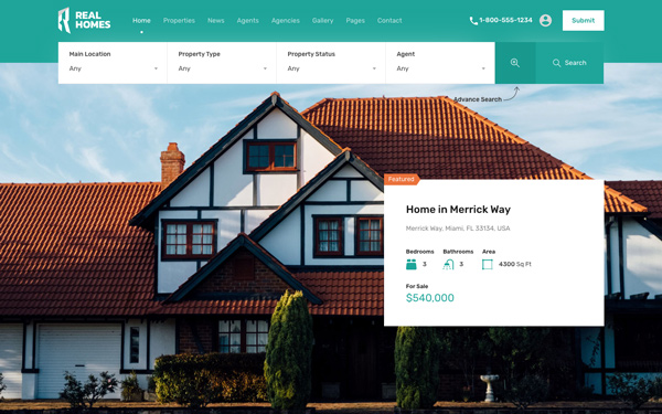 Real Homes – Real Estate WordPress Theme